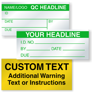 For Reference Only Labels, Custom Special Condition Labels